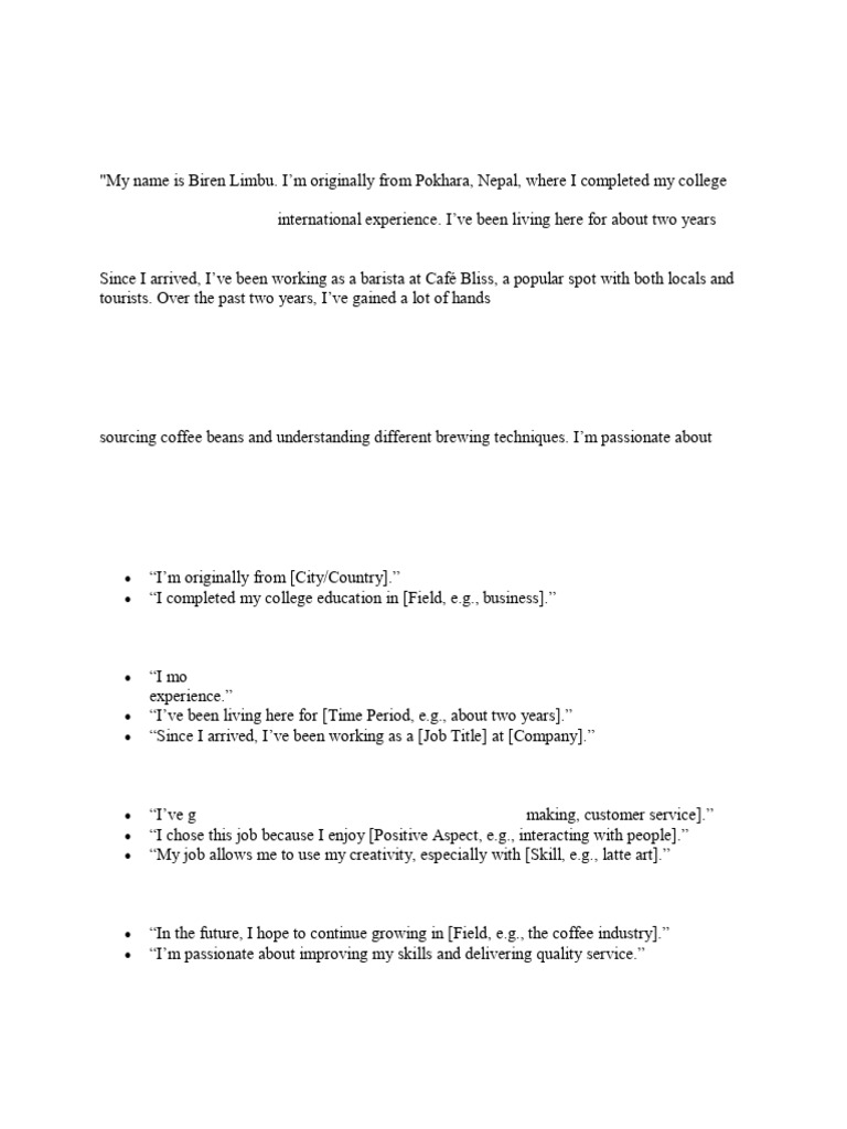 Introducing Yourself To Someone | PDF