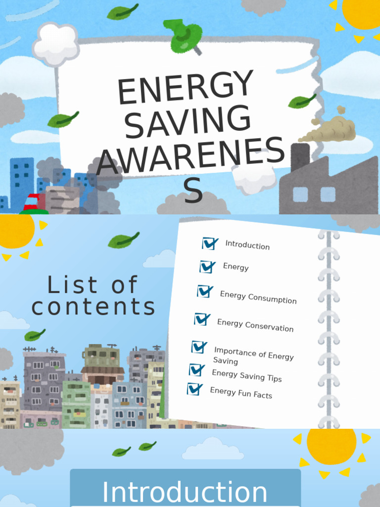 Energy Saving Tips and Facts Guide | PDF | Efficient Energy Use ...