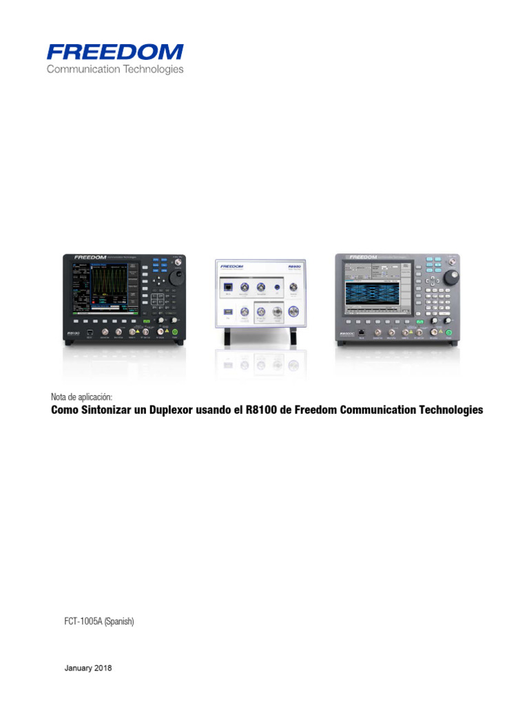 Como Sintonizar Un Duplexor Usando El R8100 de Freedom Communication ...
