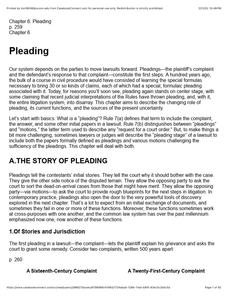 PLEADINGS | PDF | Pleading | Federal Rules Of Civil Procedure
