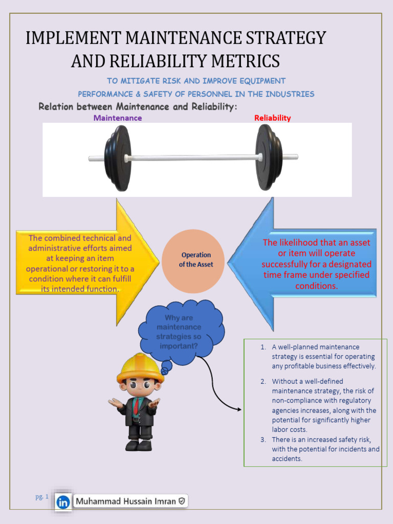 Implement Maintenance Strategy and Reliability Metrics | PDF | Reliability Engineering | Systems ...