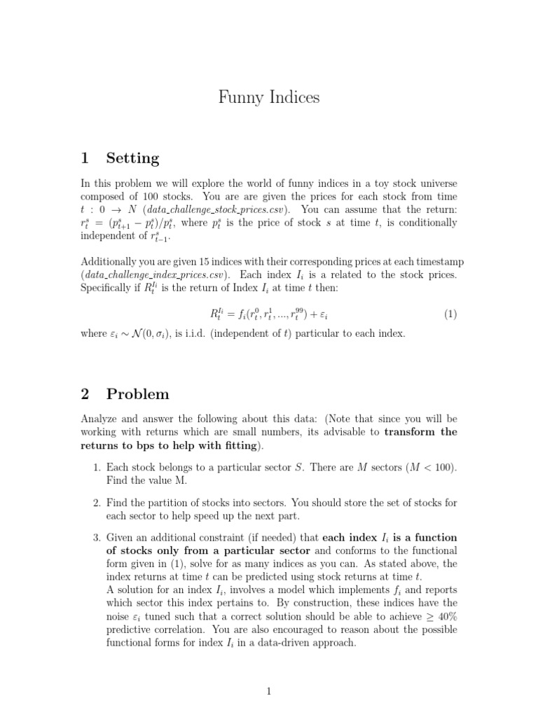 Data Challenge Problem Statement | PDF