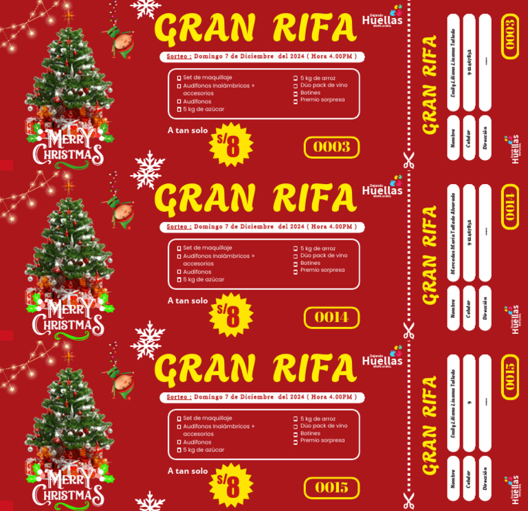 Ticket de Rifa de Dejando Huellas | PDF