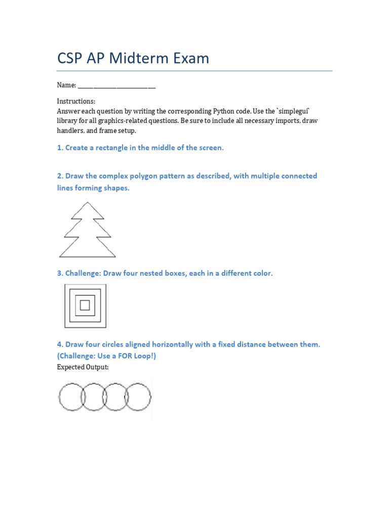 CS Midterm Exam With Images | PDF
