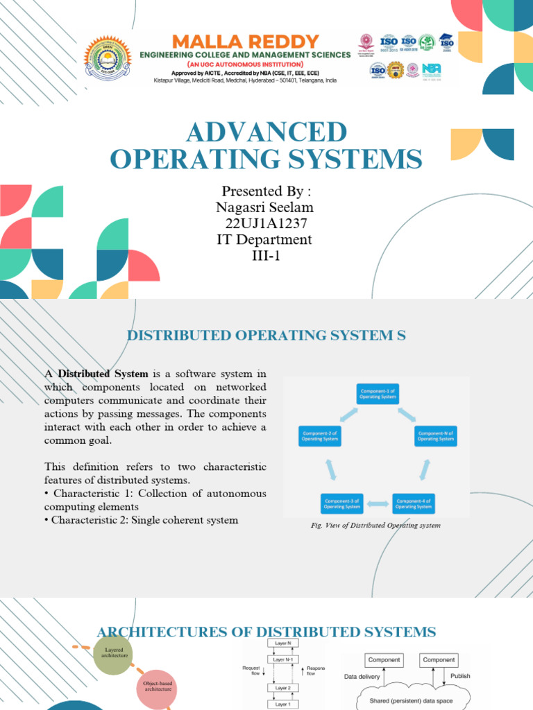 AOS PPT Unit 1,2 - 20241112 - 222203 - 0000 | PDF | Distributed Computing | System