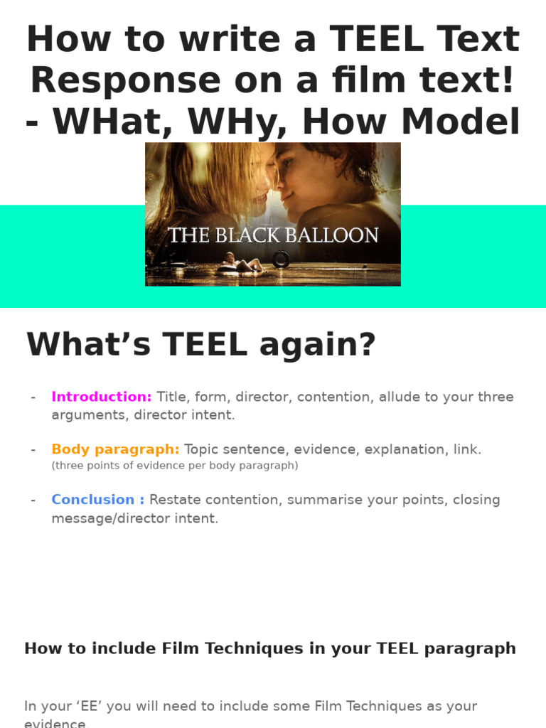 Black Balloon TEEL What How Why | PDF