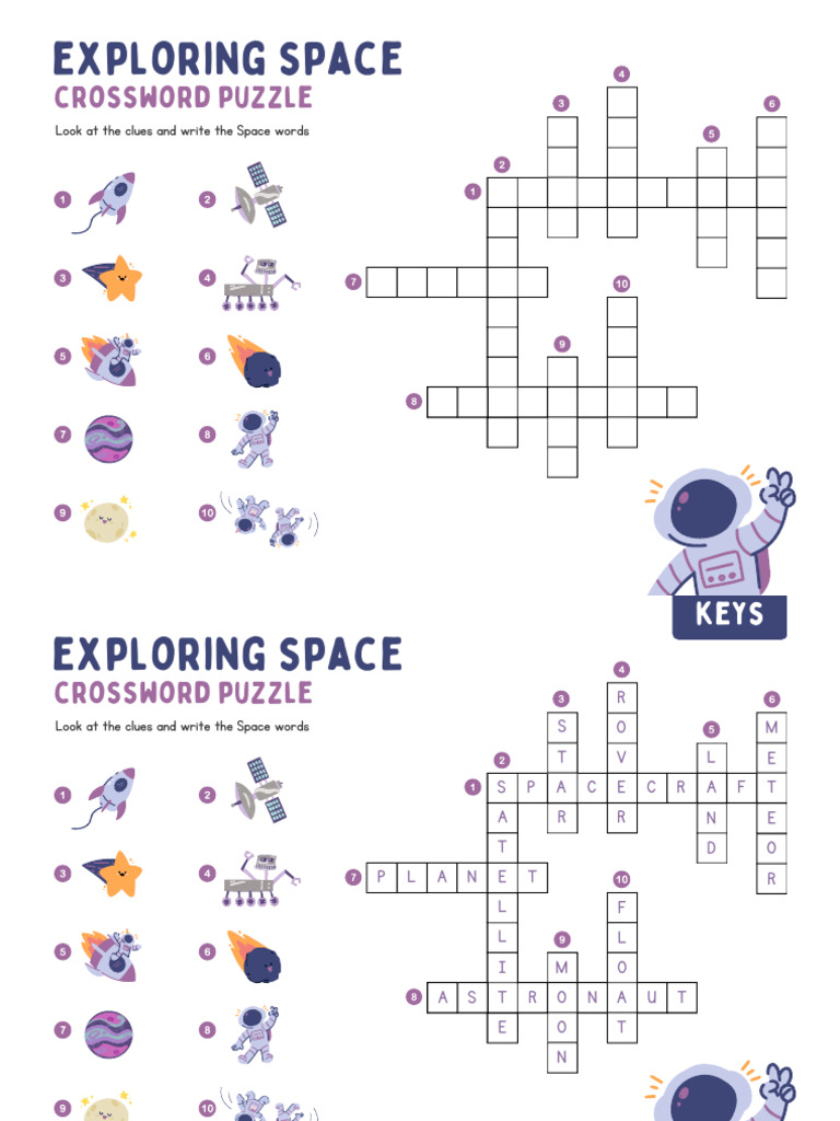 Space-Themed Crossword Puzzle | PDF