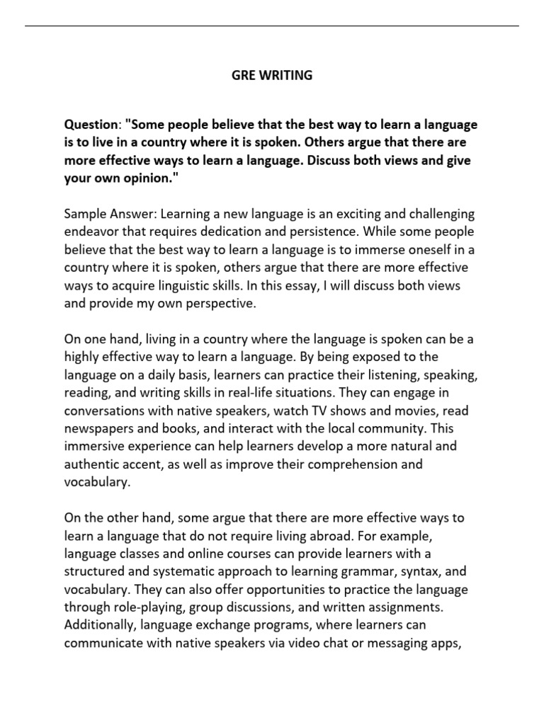 GRE_WRITING.pdf | PDF | Learning | Educational Technology