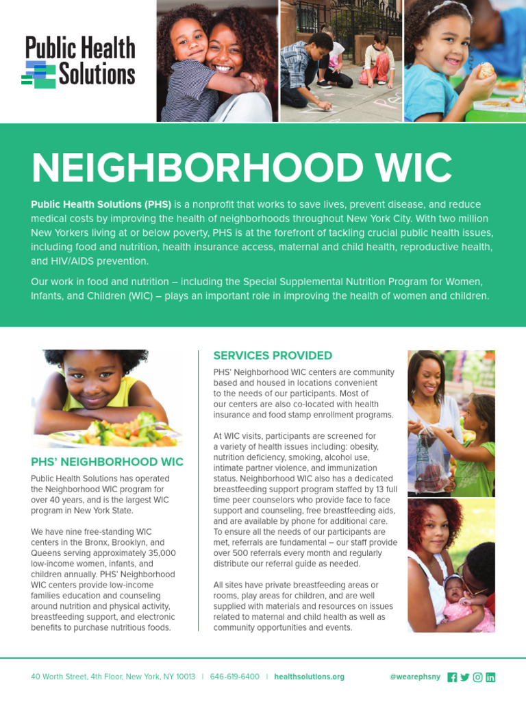 PHS Neighborhood WIC | PDF | Wic | Breastfeeding
