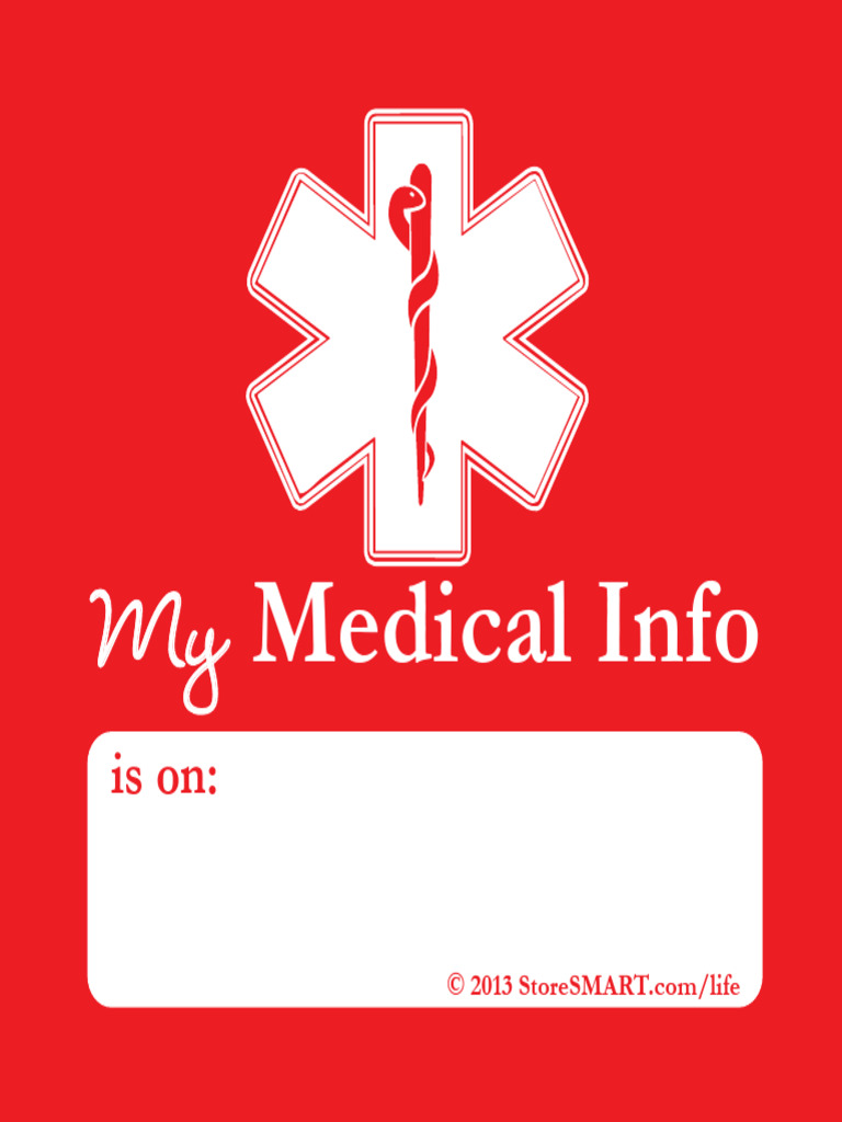 Vial of Life Sticker Information | PDF