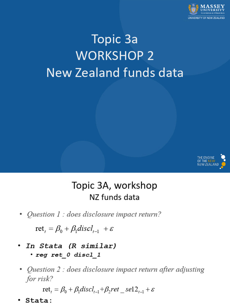 125.740 Topic 3A, WORKSHOP 2 (NZ data) 2024.1 | PDF | Applied Mathematics