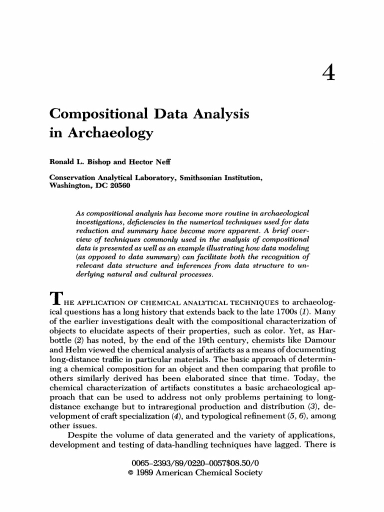 Compositional Data Analysis in Archaeology | PDF | Archaeology | Data