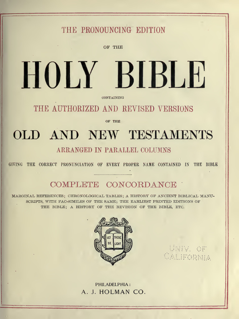 English (1872) Pronouncing Study Bible (Family) | PDF | Bible ...
