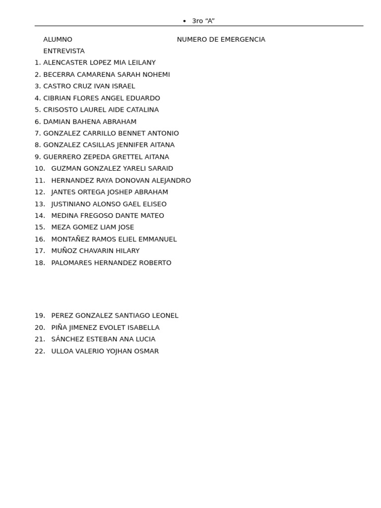 Lista 3ro A | PDF