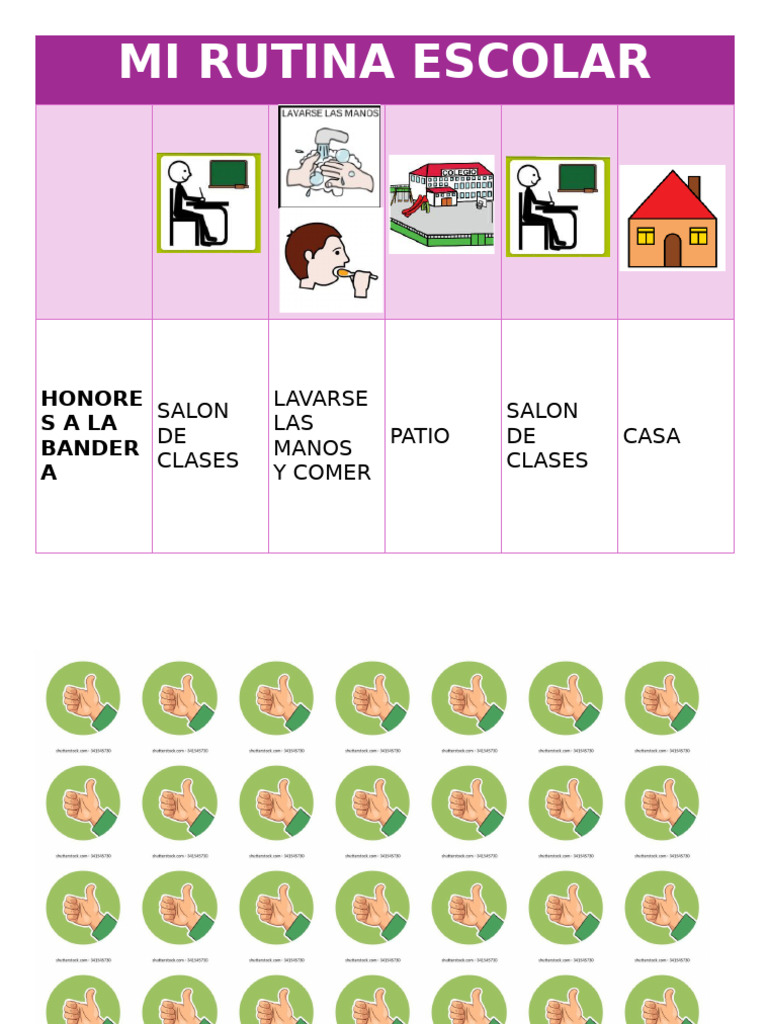 Mi Rutina Escolar | PDF