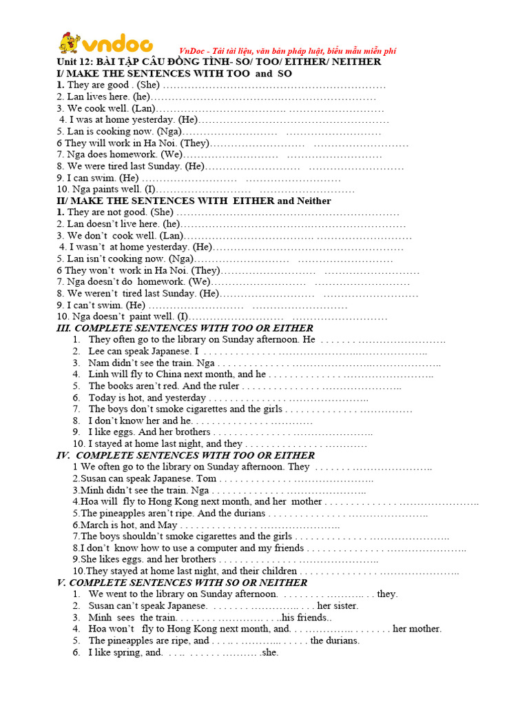 Bai Tap Tieng Anh Lop 7 Unit 12 Let S Eat So 2 | PDF | Cuisine | Foods