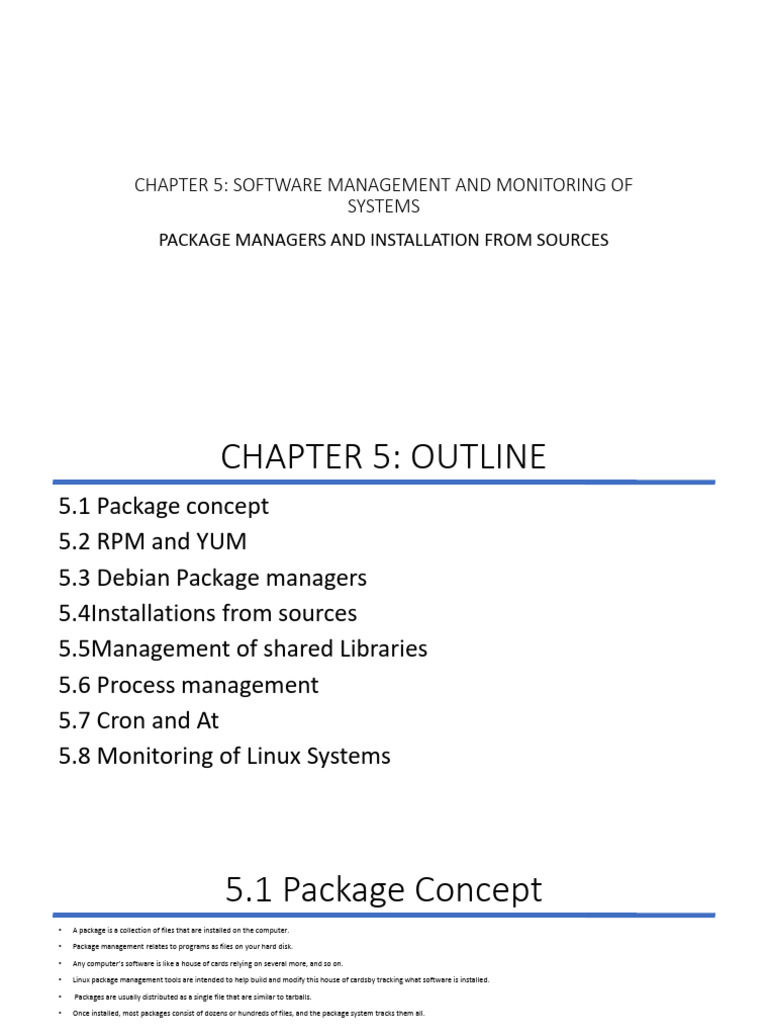 CHAPTER 5 Software Management and System Monitoring | PDF | Process ...