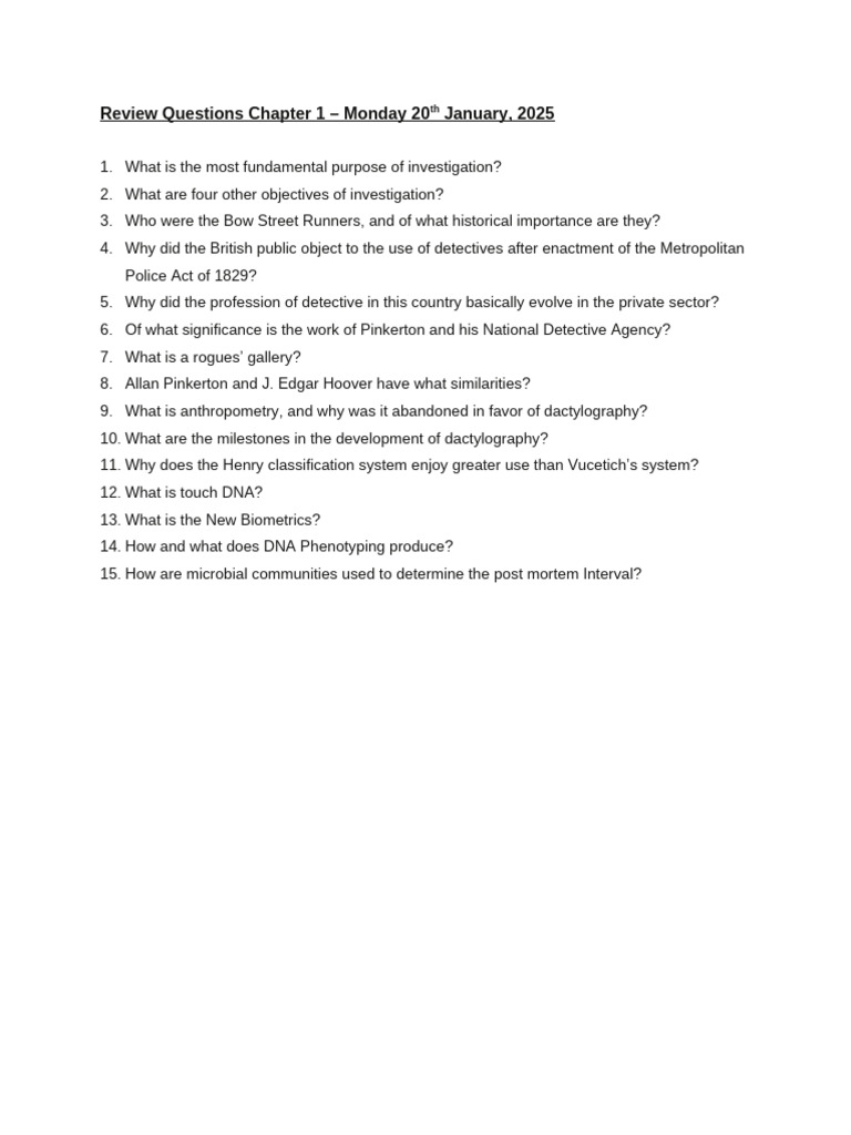 Review Questions Chapter 1 | PDF
