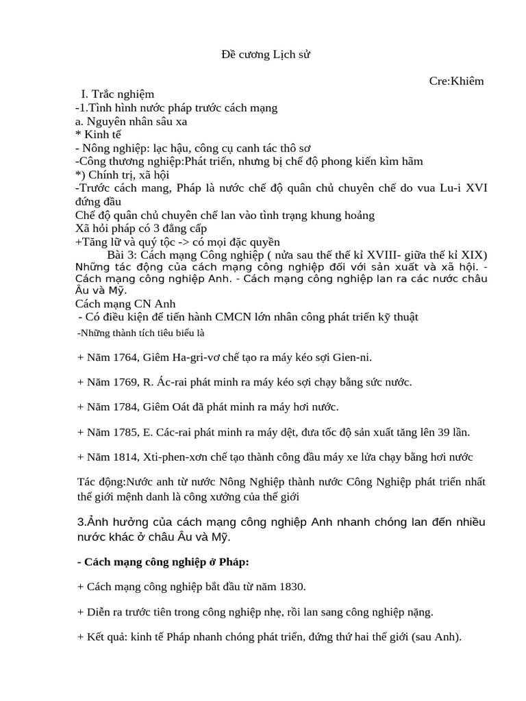 Lịch sử GKi1 lop 8. | PDF