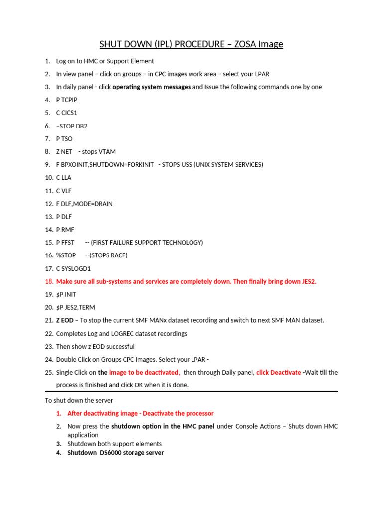 IPL Start Shoutdown New | PDF | System Software | Computer Architecture