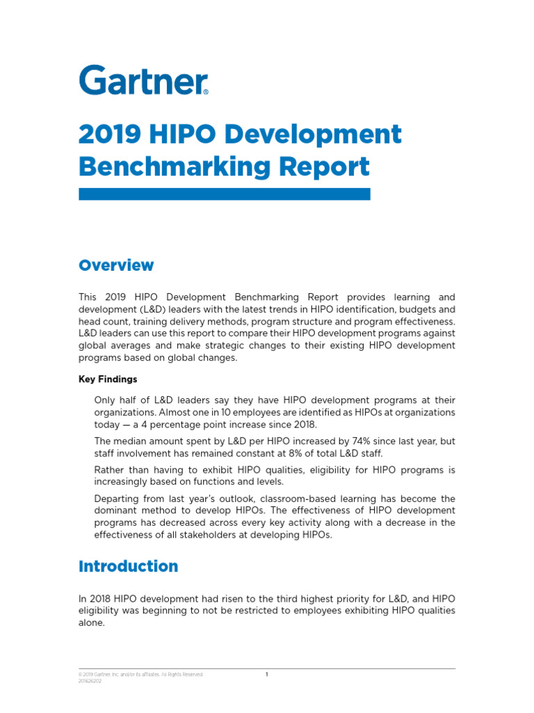 2019 Hipo Development Benchmarking Report | PDF | Benchmarking | Economies
