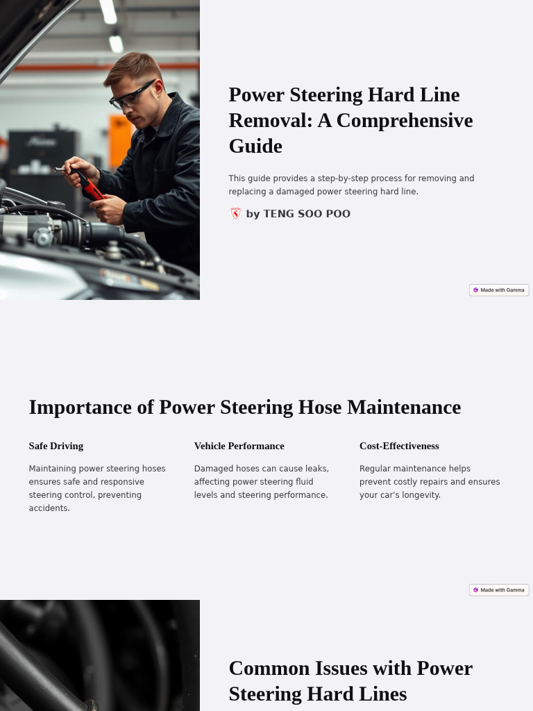 Power Steering Hard Line Removal A Comprehensive Guide | PDF | Leak ...