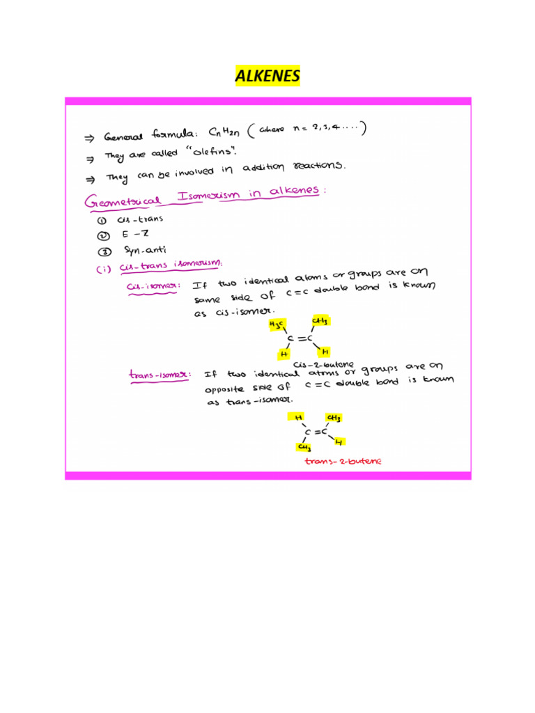 Alkenes | PDF