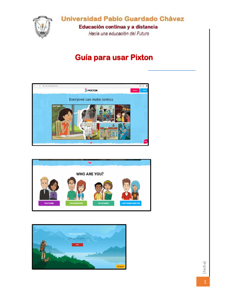 Guia Para Usar Pixton (1)(2) | PDF