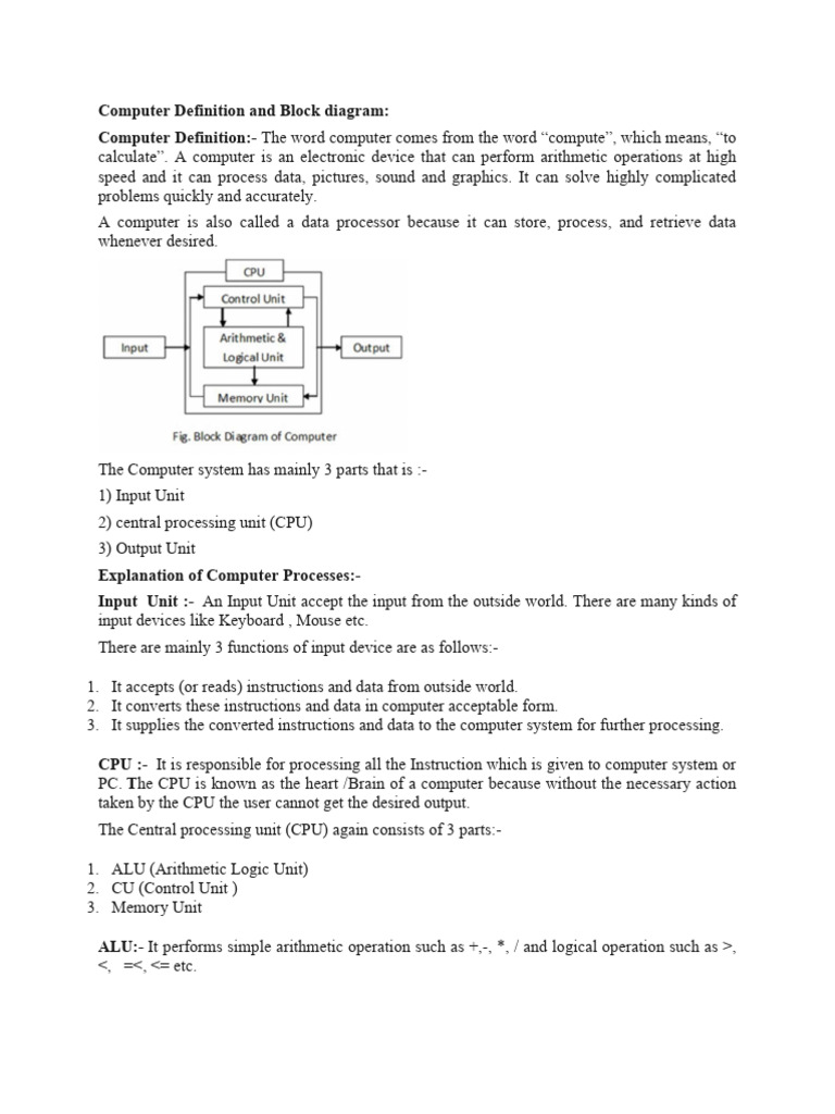 block_diagram_comp_def | PDF | Input/Output | Central Processing Unit