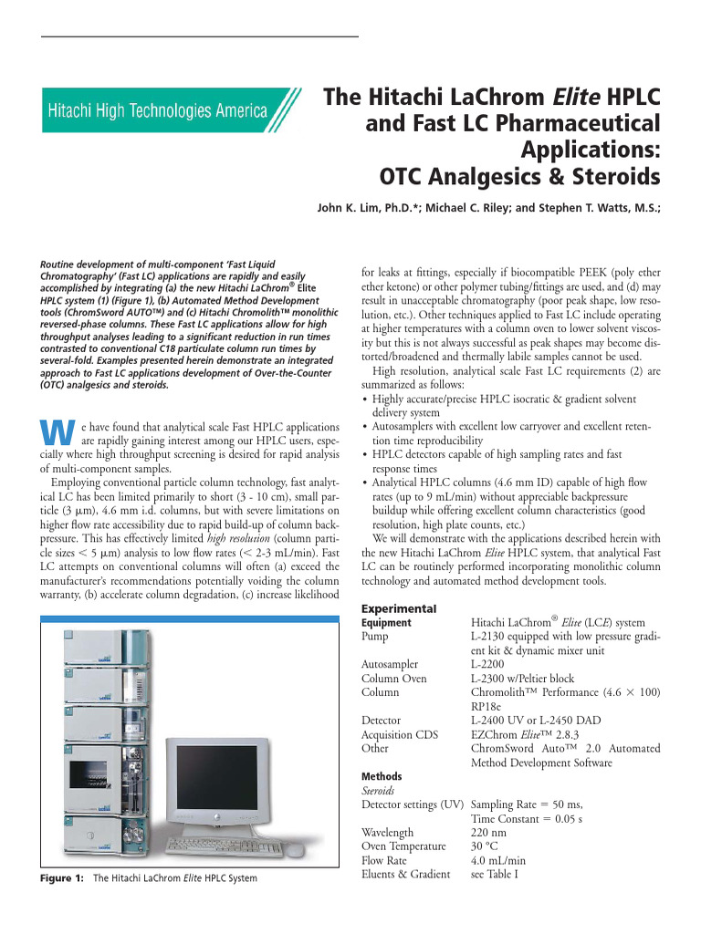 LaChrom_Elite_App_Note_1_Feb03_1 | PDF | High Performance Liquid ...