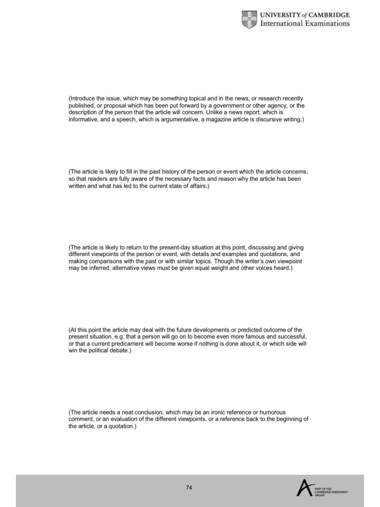 Session-2 Structure of a magazine article | PDF