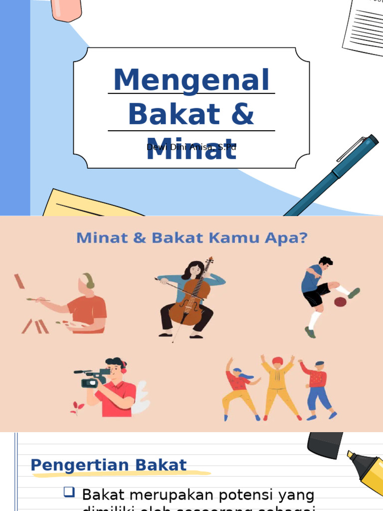 Bakat dan Minat: Pengertian dan Perkembangannya | PDF