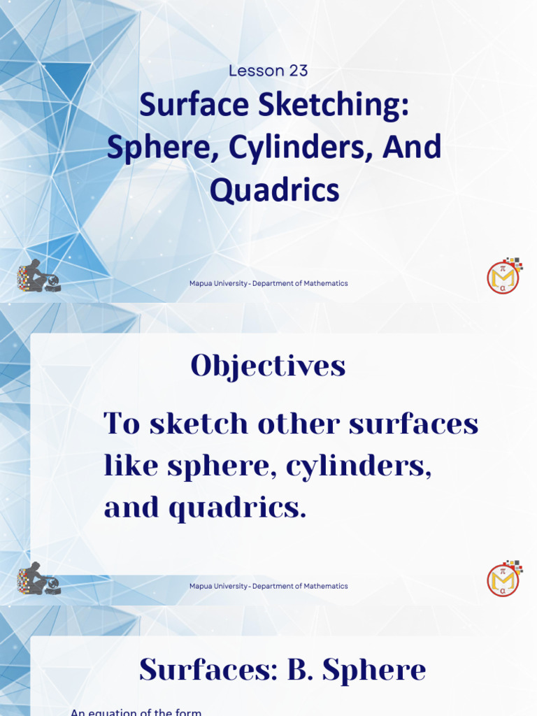 Lesson 23 - Surface Sketching | PDF | Sphere | Geometry