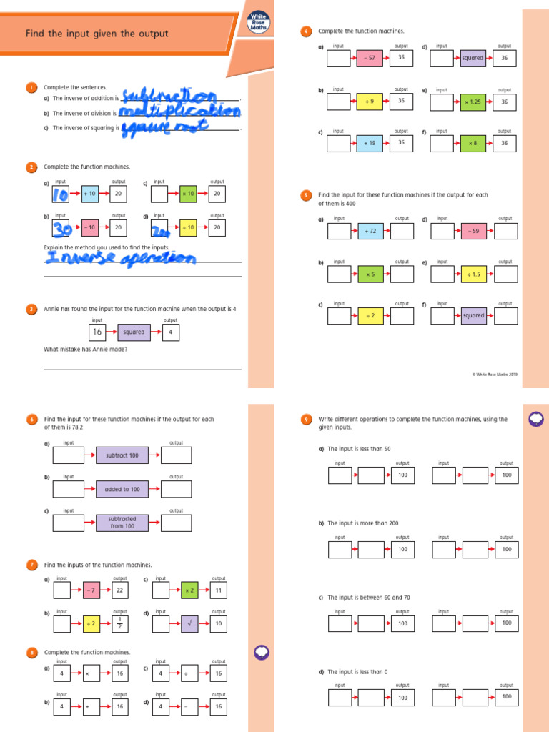 W02 Find The Input Given The Output Pdf Computer Engineering
