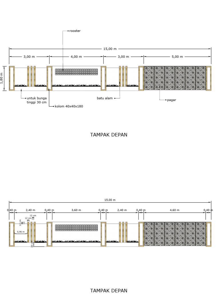 Desain Arsitektur: Tampak Depan dan Samping | PDF