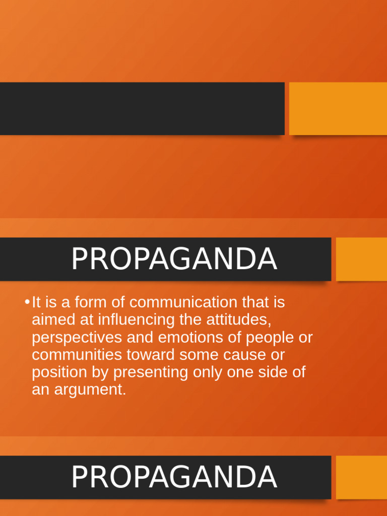 Propaganda Techniques | PDF | Propaganda | Advertising