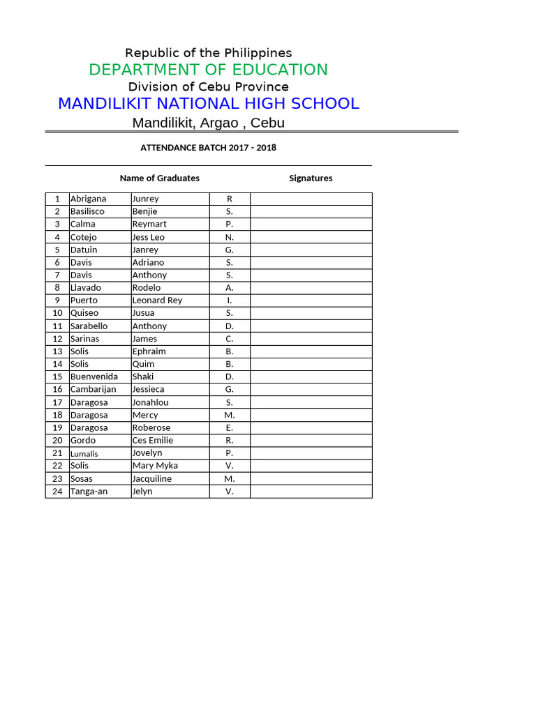 ATTENDANCE-PER-batch | PDF