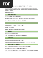 Vehicle Incident Report Form | PDF
