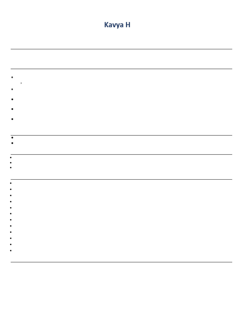 Kavya H resume( 19-06-2024) | PDF