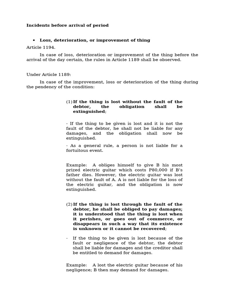 Incidents Before Arrival of Period | PDF | Business Law | Justice