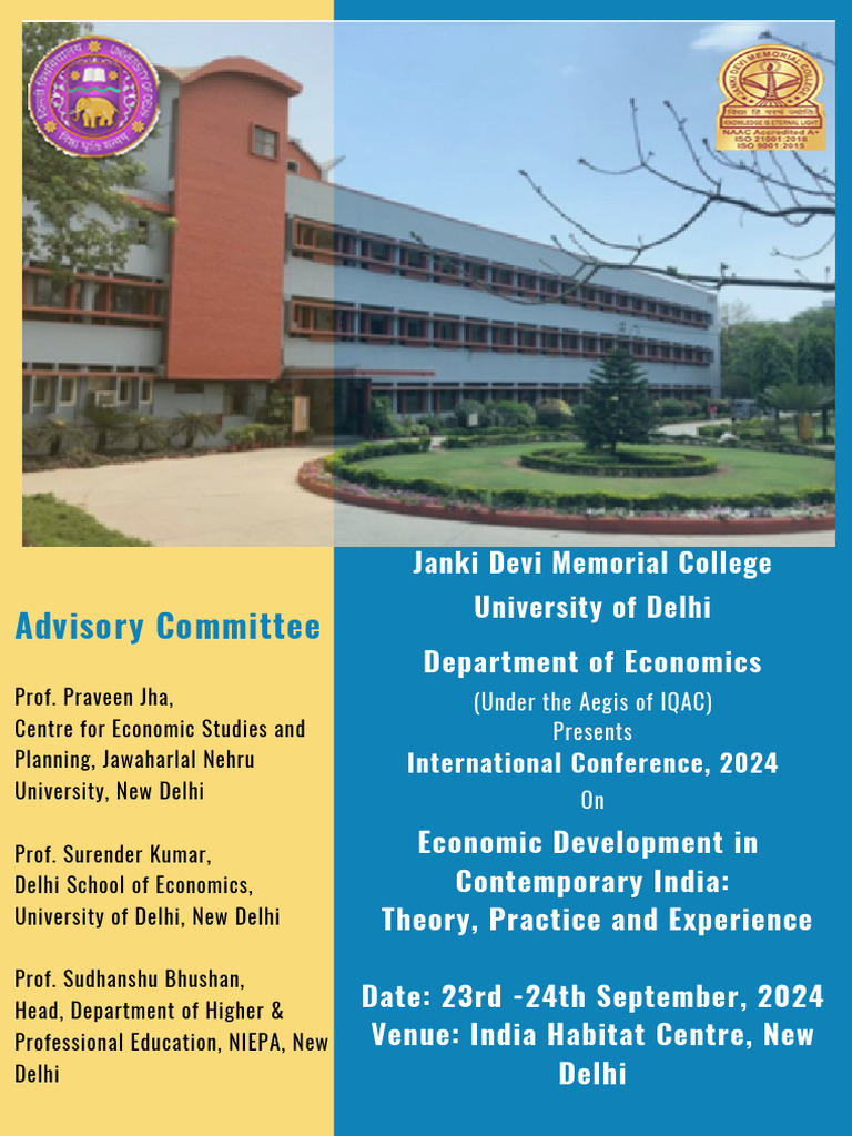 Economics Conference JDMC - Date - 23rd-24th Sep. 2024 | PDF