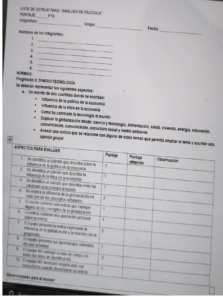 COTEJO | PDF