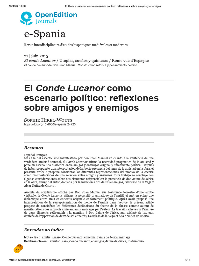 El Conde Lucanor Como Escenario Político - Reflexiones Sobre Amigos y ...