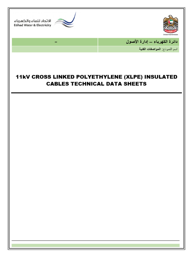 11kV XLPE Insulated Cables Data Sheets | PDF | Electrical Impedance ...