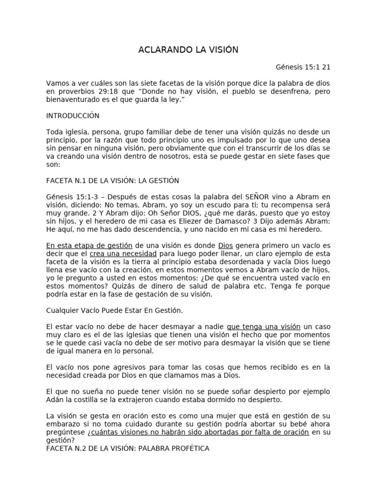 7 Facetas de La Vision Predica | PDF | Abrahán | Creencia religiosa y ...