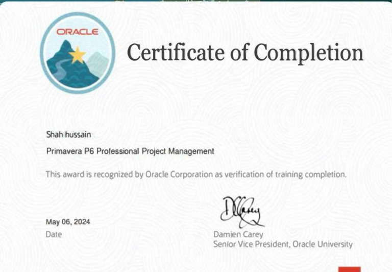 Primavera PS Project Management Certificate | PDF