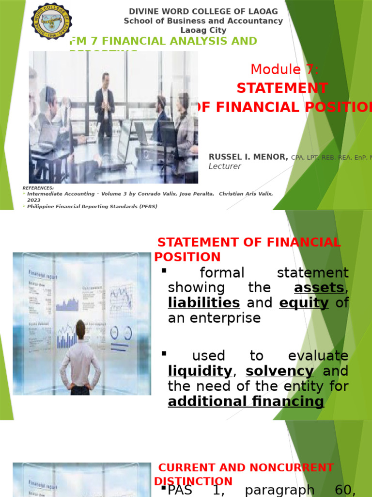 Financial Position Statement Overview | PDF | Equity (Finance ...