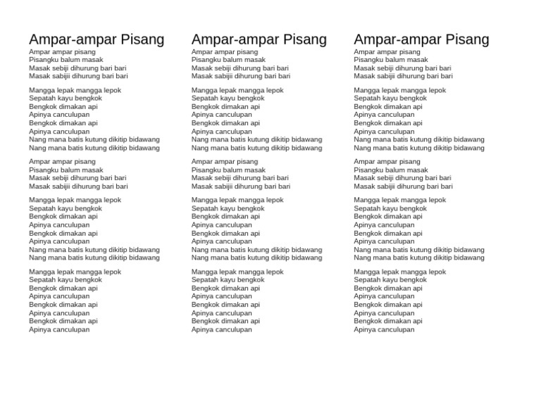 Ampar Ampar Pisang Pdf