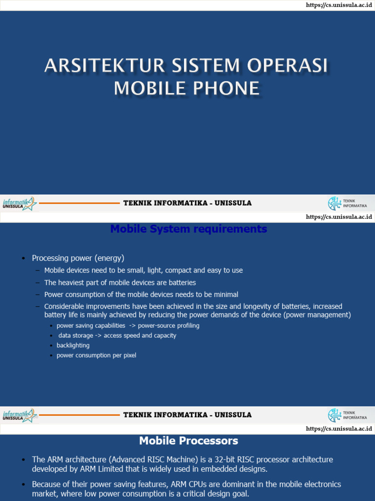 PERTEMUAN #15 - Arsitektur Sistem Operasi Mobile Phone | PDF | Random Access Memory | Computer ...