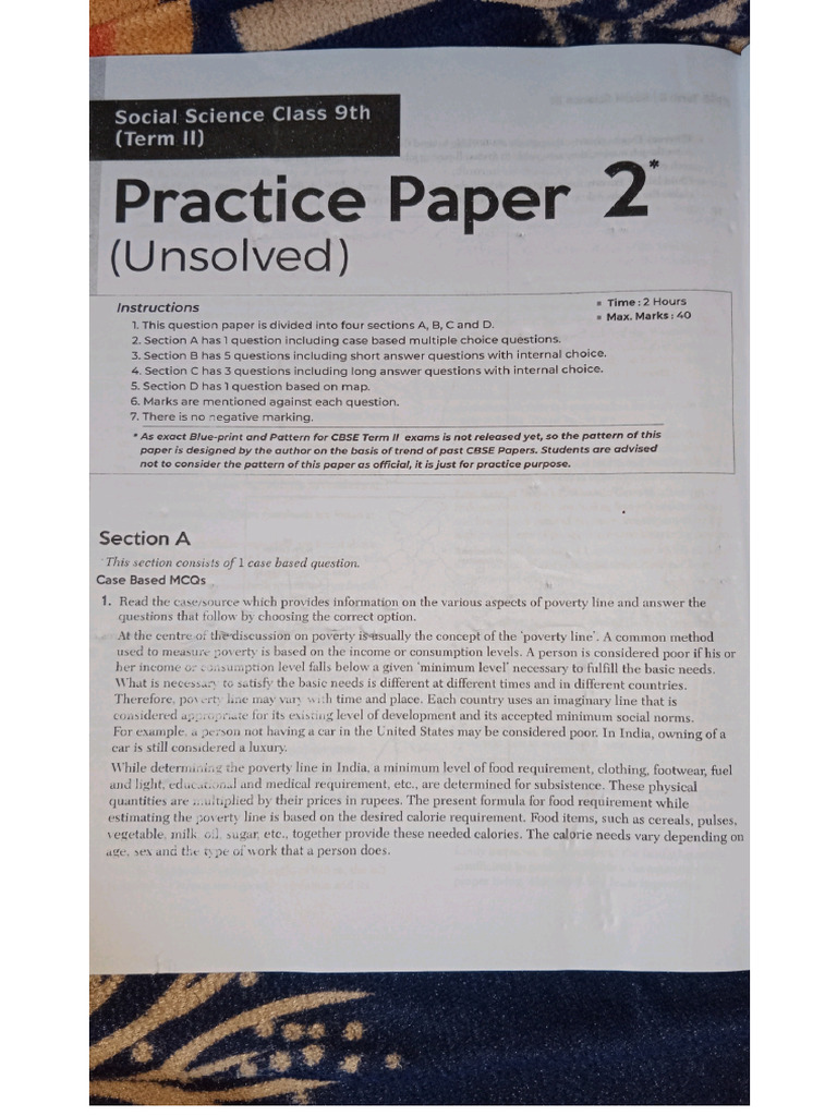 Sample Paper 2 S.ST | PDF